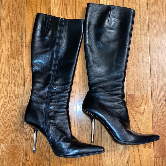 Paco Gil | Shoes | Womans Paco Gil Black Leather Stiletto Boots Tall ...